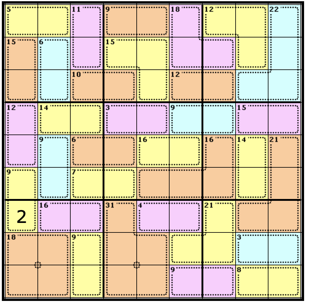 Printable Killer Sudoku Killer Sudoku Puzzle Fun With Sudoku 376